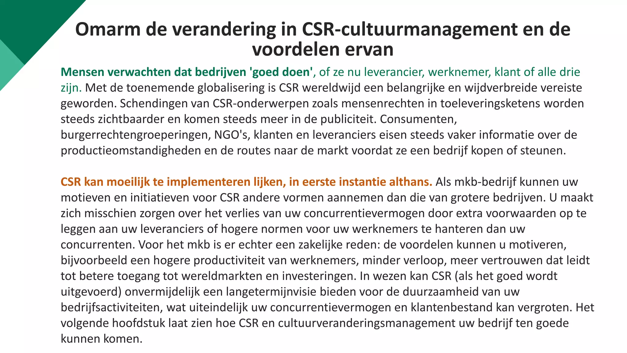 M4 CSR - Embracing CSR and Cultural Change Transformation (Short Term ...