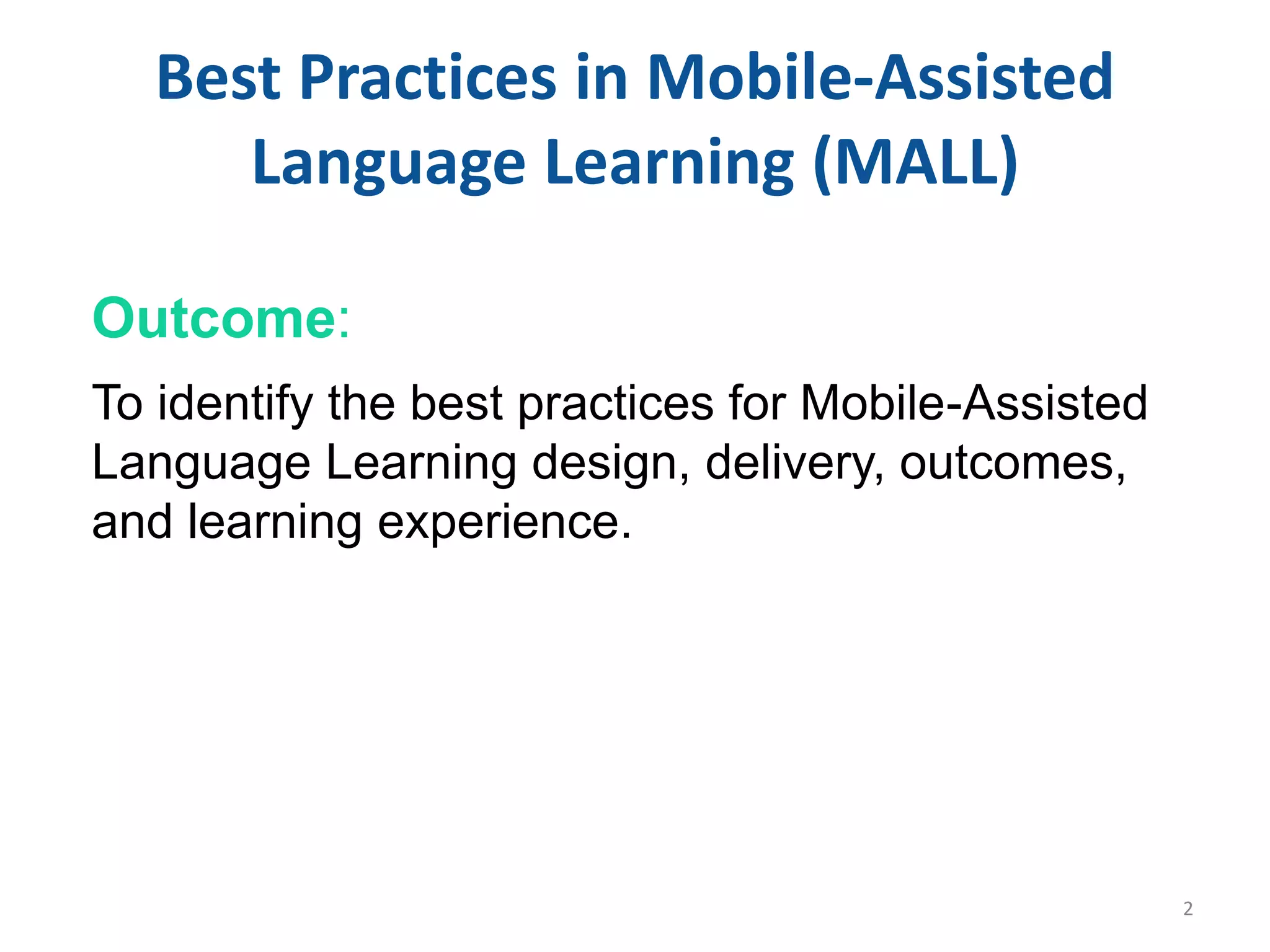 M4D m-Learning MOOC video6: Mobile-assisted language Learning (some ...