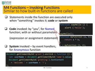 JavaScript functions | PPTX
