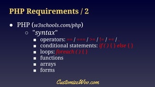 WooCommerce: Intro to PHP | PDF