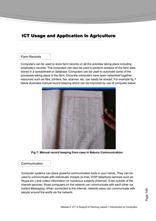 Farmer's Agribusiness Training Course: Module 4 - ICT in Support of ...
