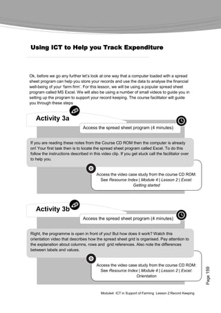 Farmer's Agribusiness Training Course: Module 4 - ICT in Support of ...
