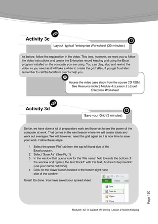 Farmer's Agribusiness Training Course: Module 4 - ICT in Support of ...