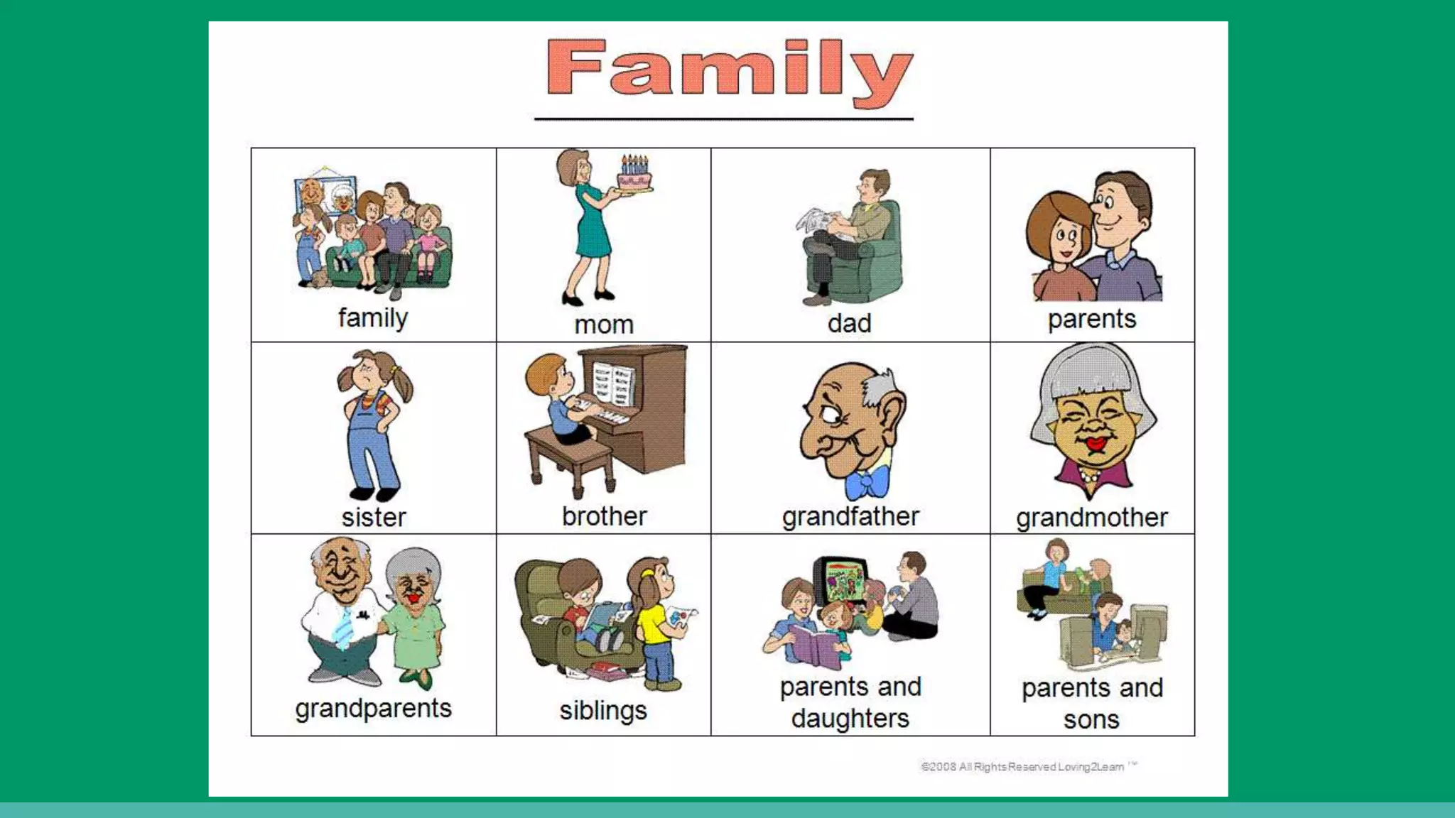 English Village Word of the Day: family | PPTX