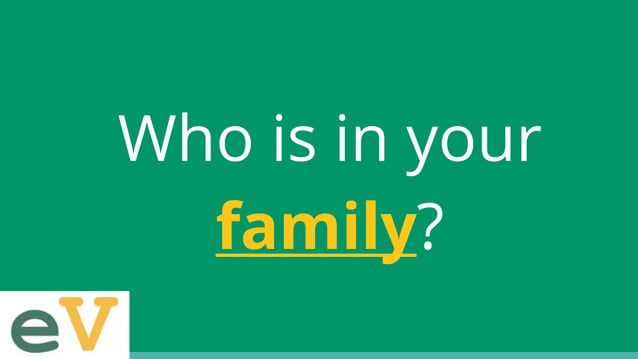 English Village Word of the Day: family | PPTX