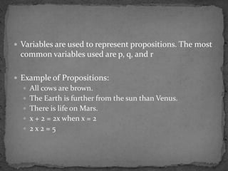 Propositions | PPTX | Programming Languages | Computing