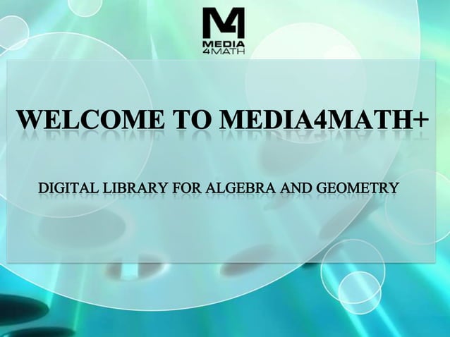 Media4Math+ Presentation | PPTX | Science
