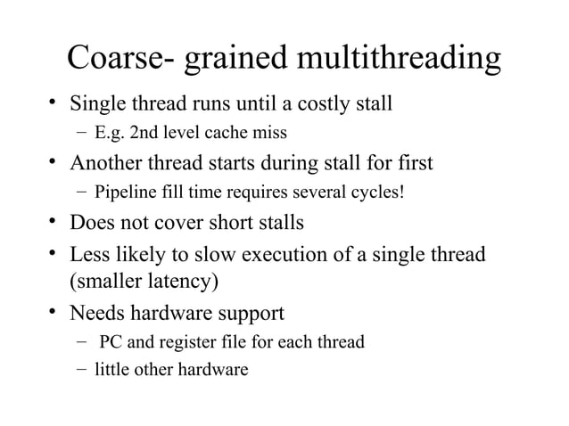 Hardware multithreading | PPT | Computing | Technology & Computing