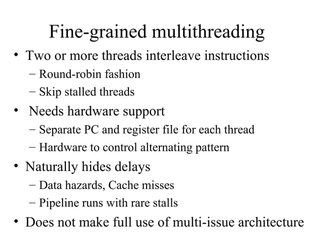Hardware multithreading | PPT | Computing | Technology & Computing