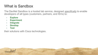 DEVNET-1151 DevNet Sandbox 101 | PDF | Information and Network Security ...