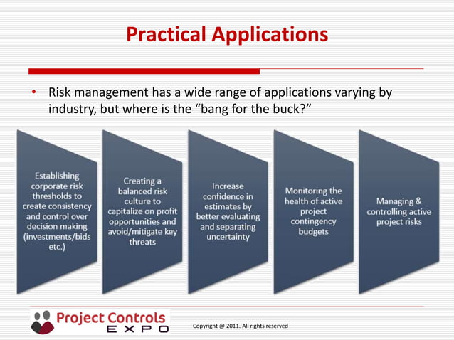 Project Controls Expo 18th Nov 2014 - "Practical Applications of a Risk ...
