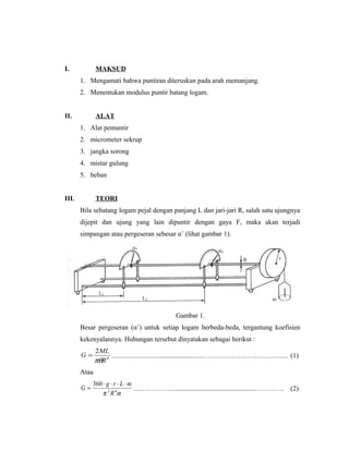 Laporan Modulus Puntir (M4) | DOC