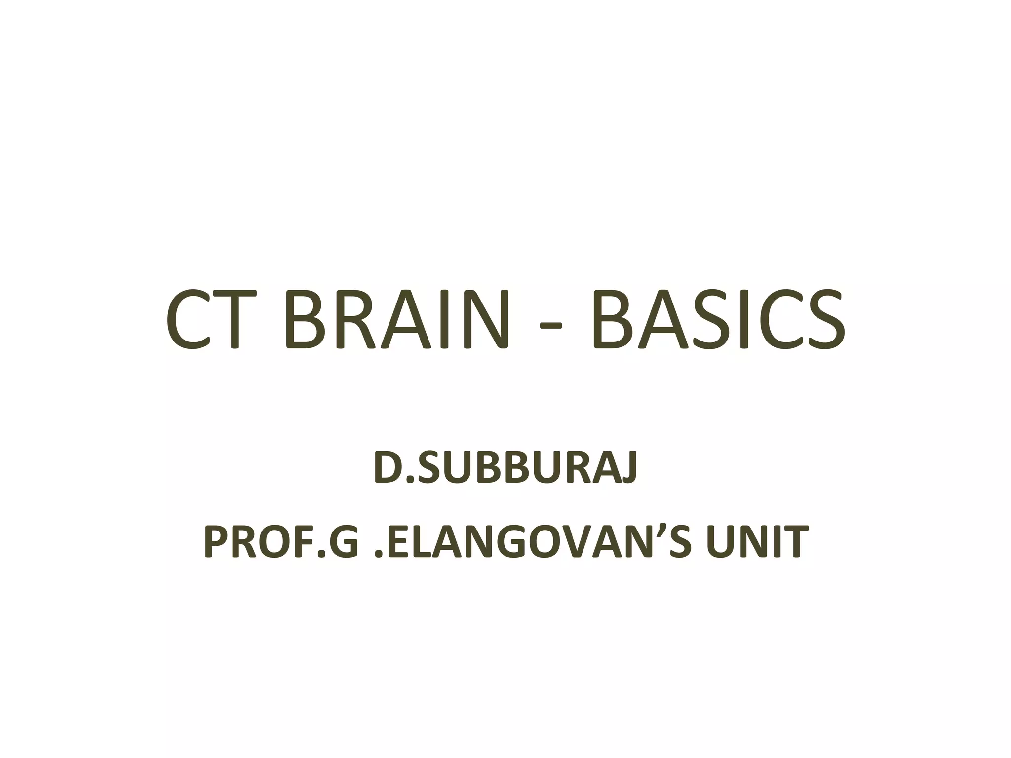 CT Scan - Basics | PPT