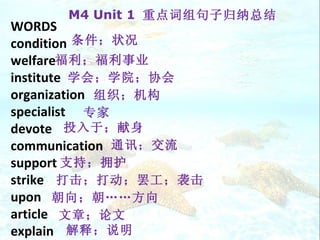 M4 unit 1 unit 5 重点词组句子归纳总结 | PPT