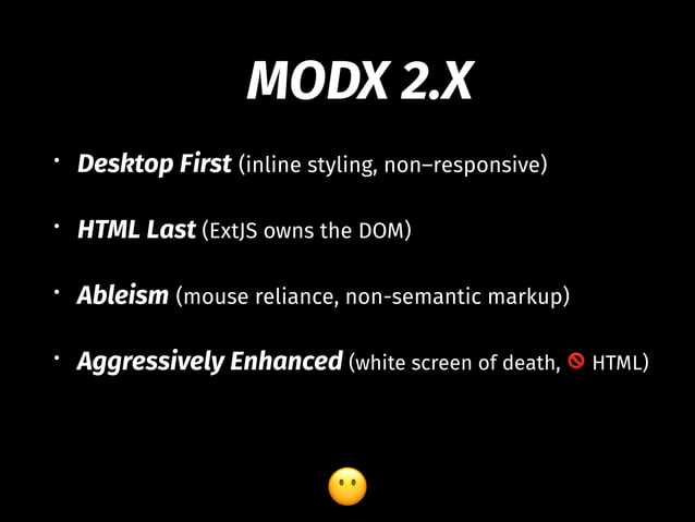 Architecting a Futuristic MODX Manager with HTML5 | PPT