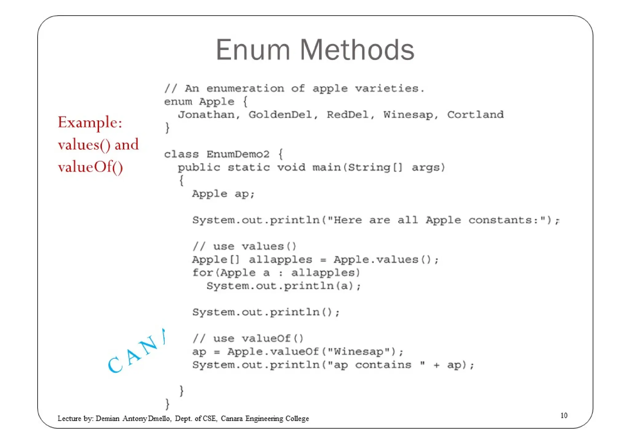 Enumerations, Type Wrappers and Autoboxing | PPT