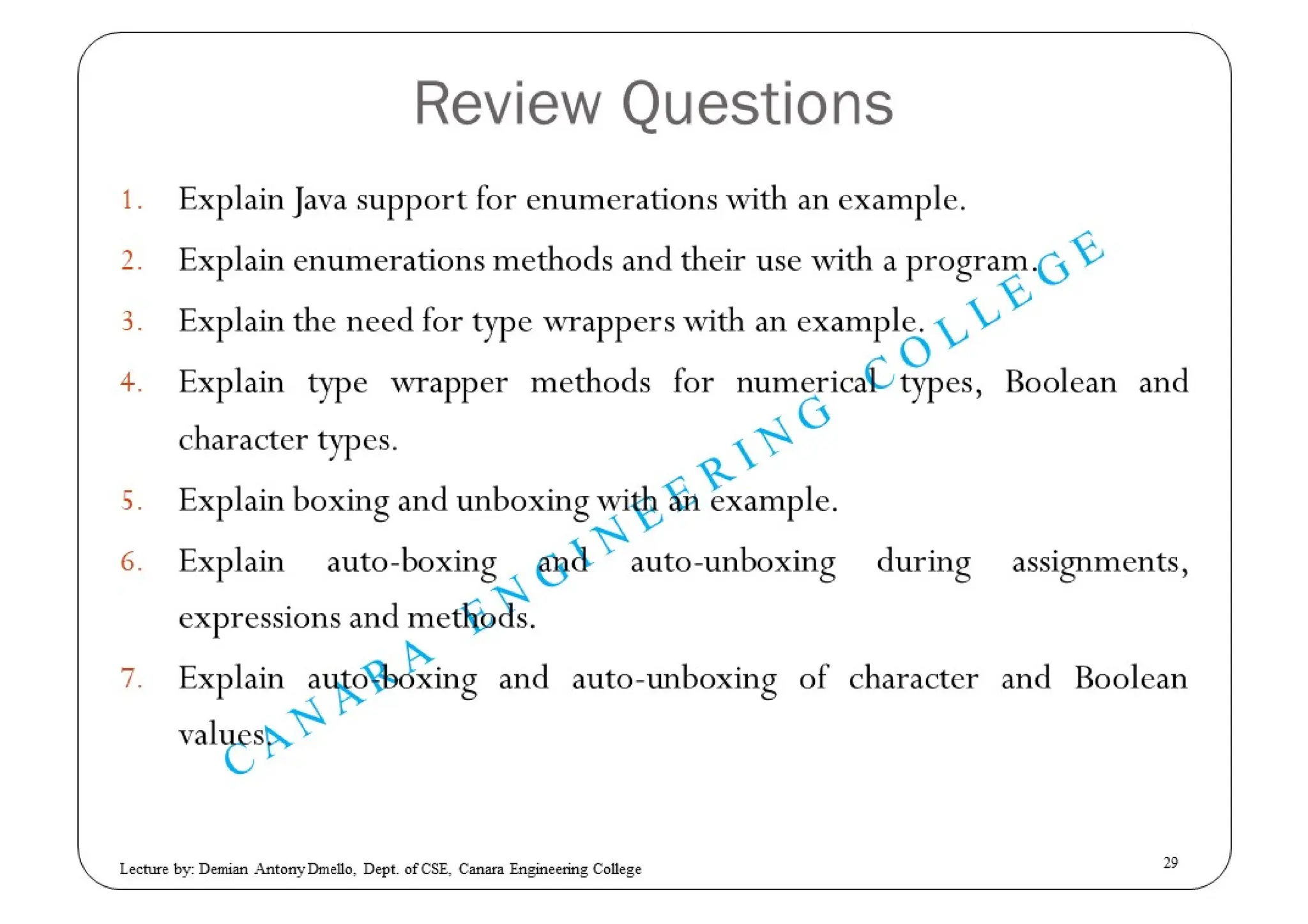 Enumerations Type Wrappers And Autoboxing Ppt