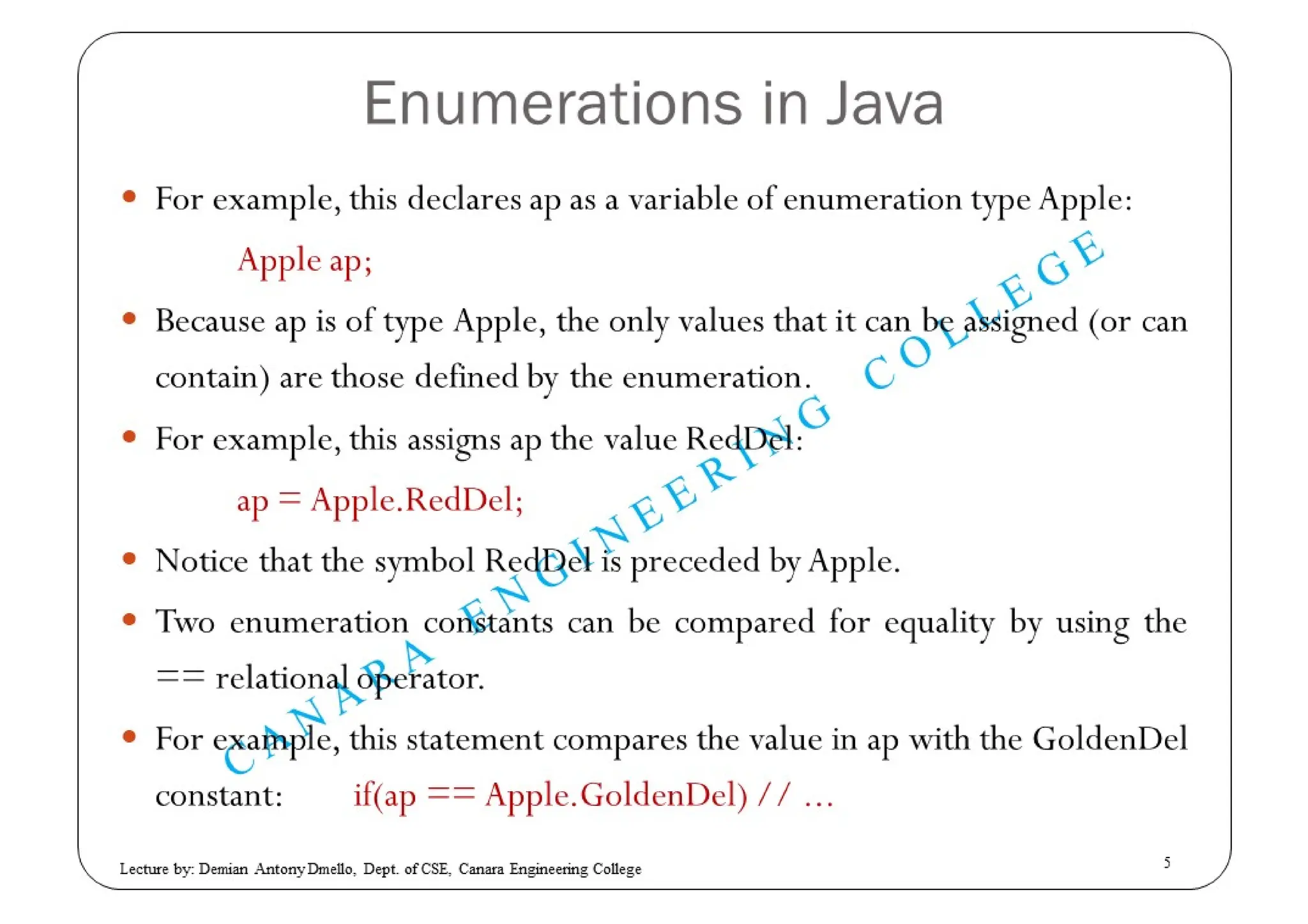 Enumerations Type Wrappers And Autoboxing Ppt