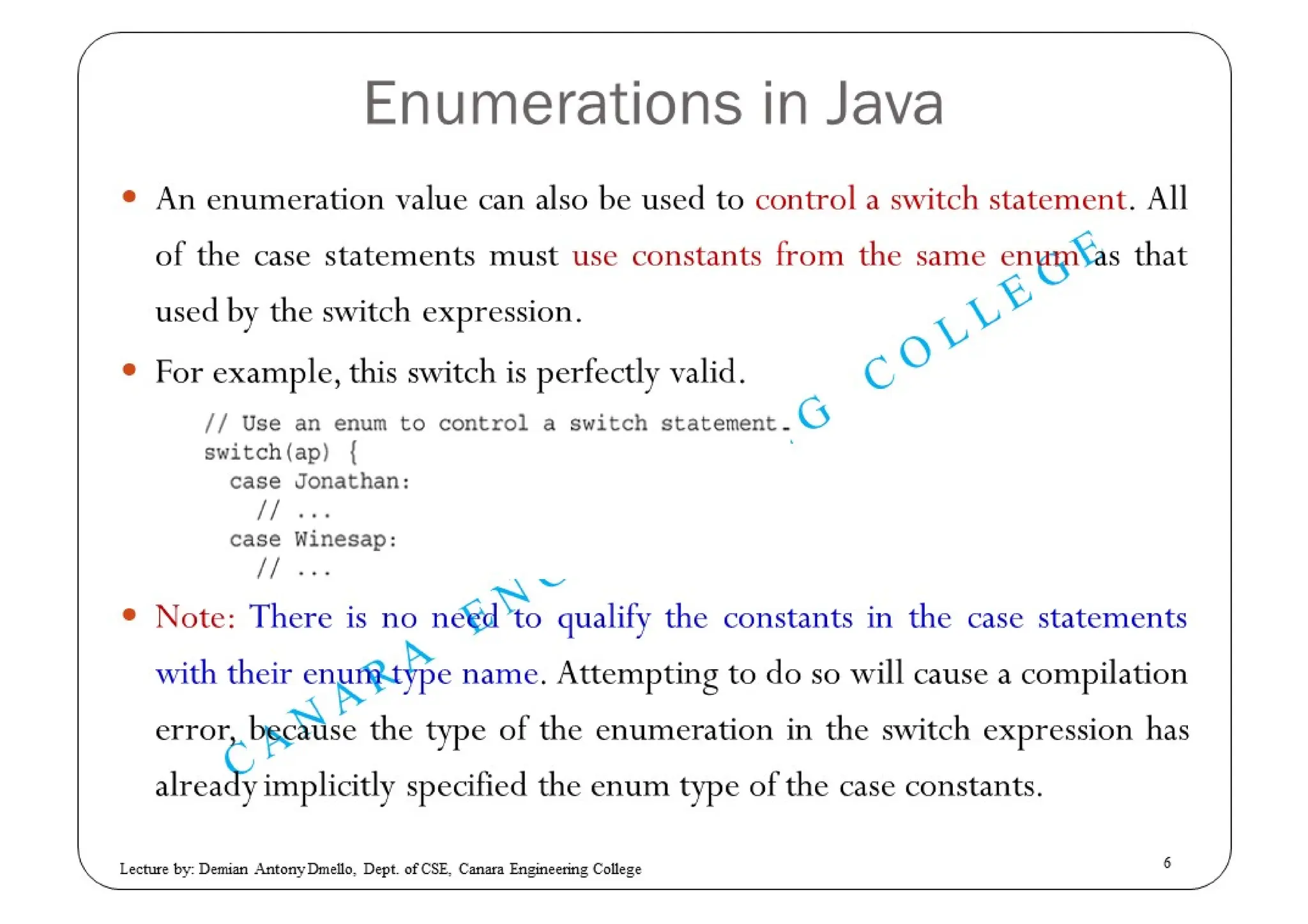 Enumerations, Type Wrappers and Autoboxing | PDF | Programming Languages | Computing