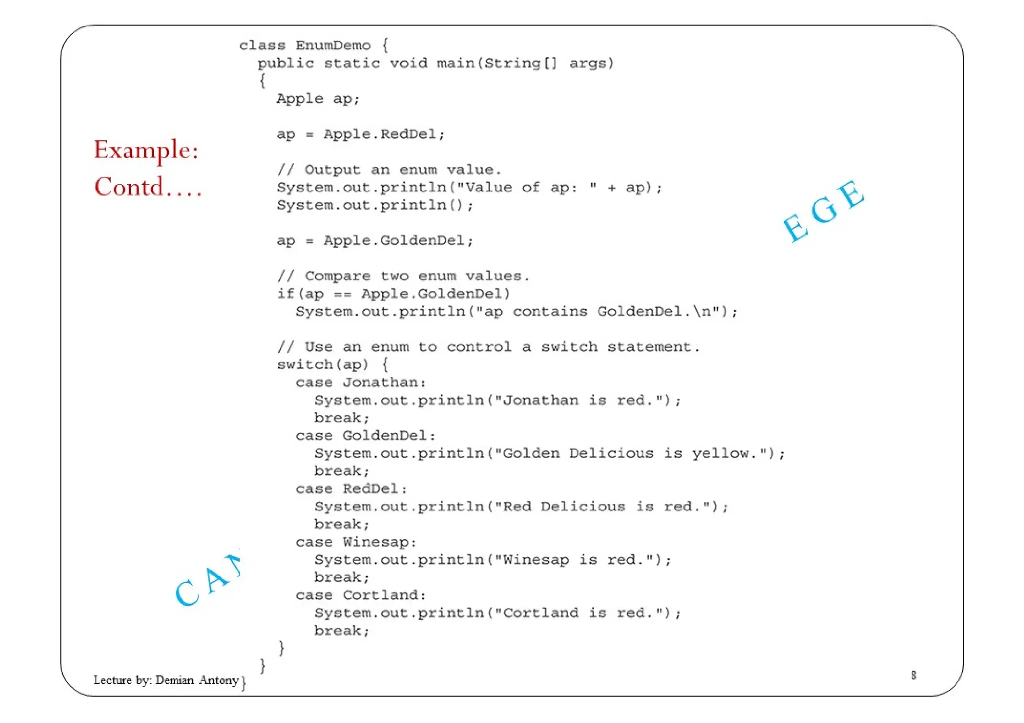 Enumerations Type Wrappers And Autoboxing Ppt