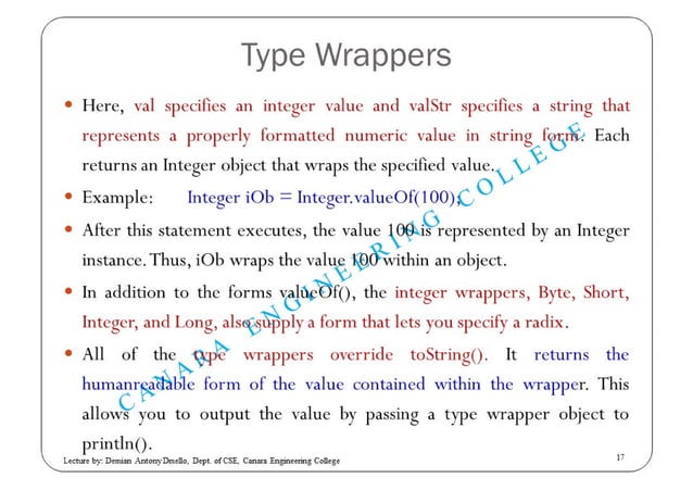 Enumerations, Type Wrappers and Autoboxing | PDF Enumerations, Type Wrappers and Autoboxing | PDF