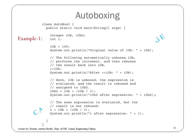 Enumerations Type Wrappers And Autoboxing Ppt