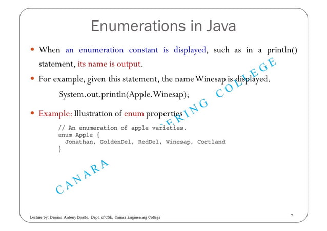 Enumerations, Type Wrappers and Autoboxing | PDF Enumerations, Type Wrappers and Autoboxing | PDF