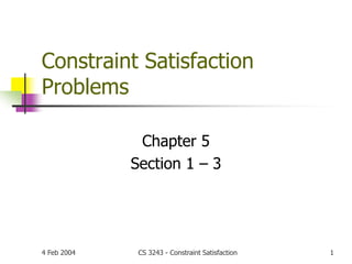 constrain satisfaction problem in artificial intelligence | PPT