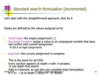 constrain satisfaction problem in artificial intelligence | PPT