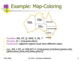 constrain satisfaction problem in artificial intelligence | PPT