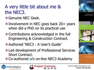 M5 - NEC3 Compensation Events:agreeing contractual change promptly ...
