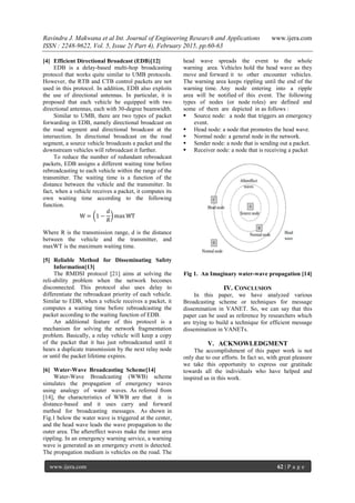 A Broadcasting Scheme for Message Dissemination in VANET | PDF | Computer Networking | Computing