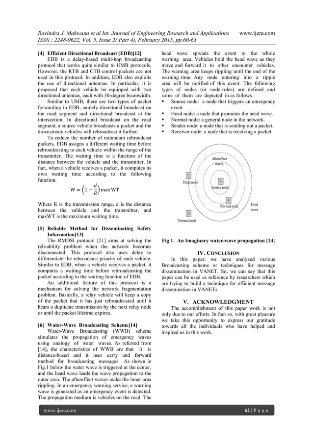 A Broadcasting Scheme for Message Dissemination in VANET | PDF | Computer Networking | Computing
