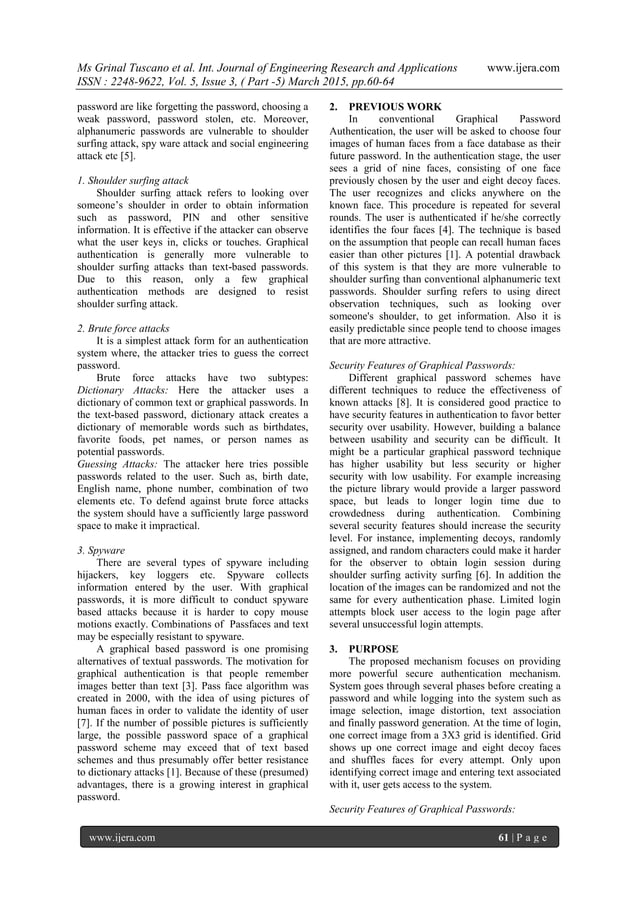 Graphical password authentication using Pass faces | PDF