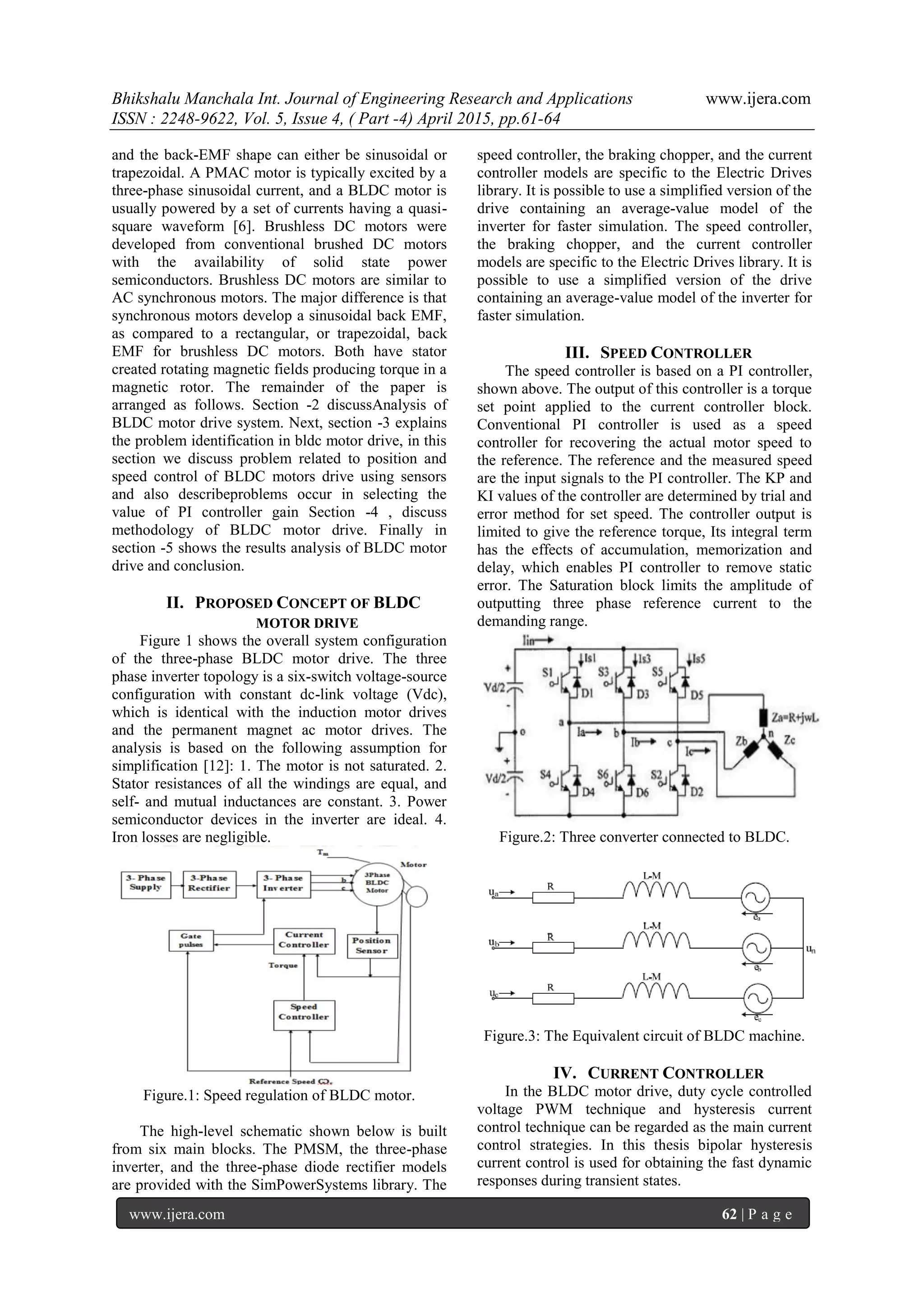 Brushless DC motor Drive during Speed regulation with Current Controller | PDF