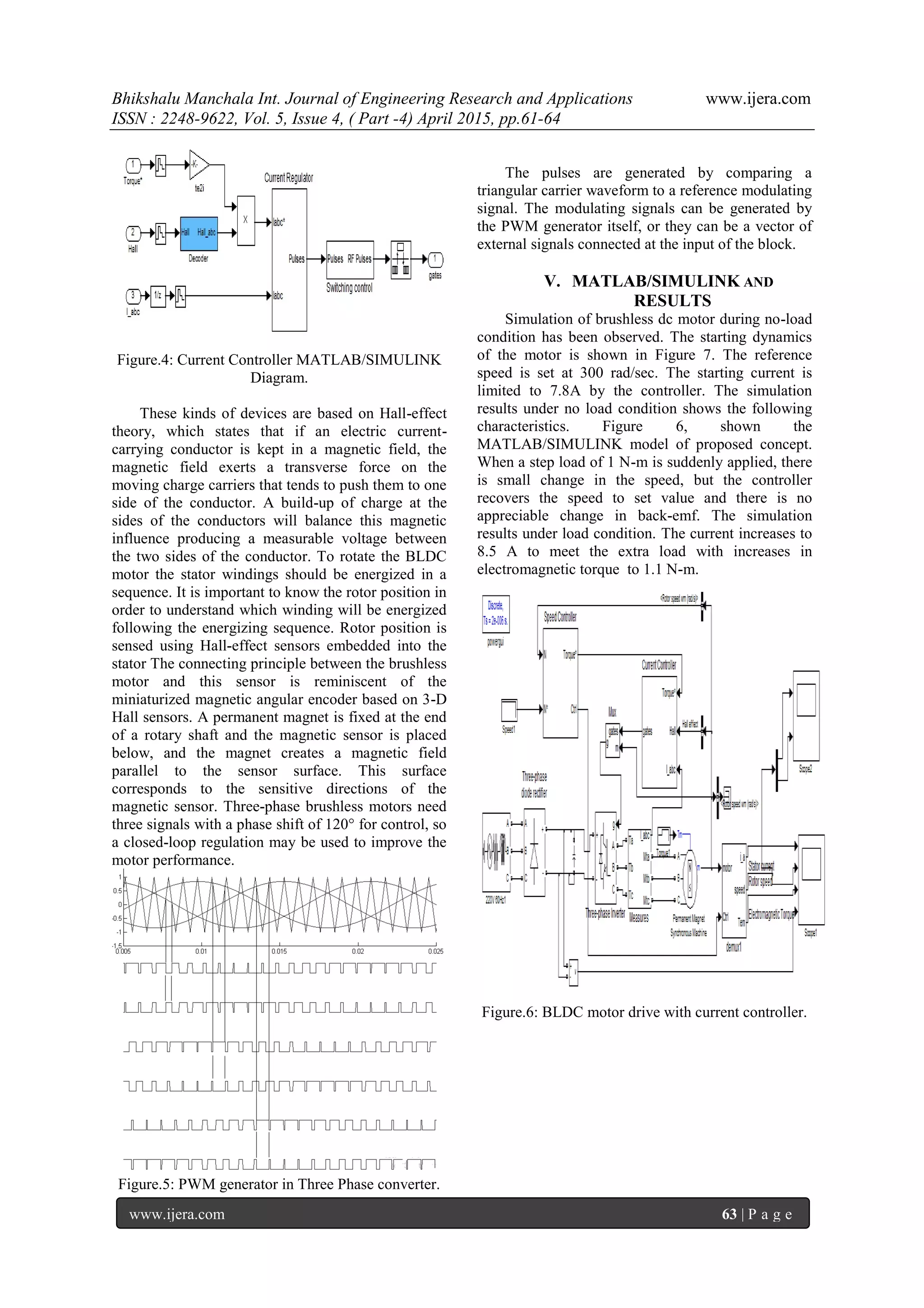 Brushless DC motor Drive during Speed regulation with Current Controller | PDF