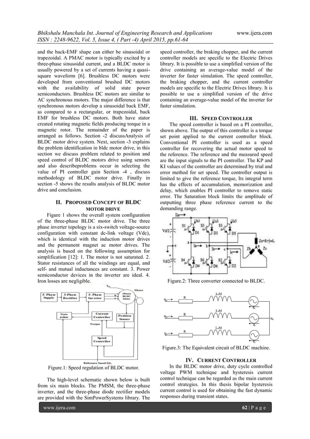 Brushless DC motor Drive during Speed regulation with Current Controller | PDF