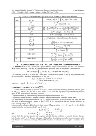 Generalized Laplace - Mellin Integral Transformation | PDF