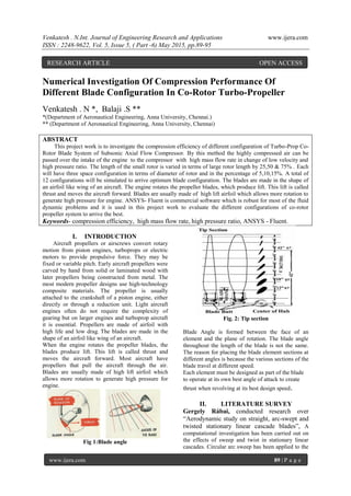 Numerical Investigation Of Compression Performance Of Different Blade Configuration In Co-Rotor ...