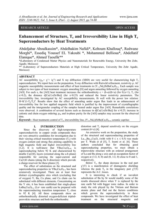 Enhancement of Structure, Tc and Irreversibility Line in High Tc ...