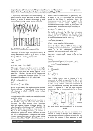 Design and Simulation of Low Pass Filter for Single phase full bridge Inverter employing SPWM ...