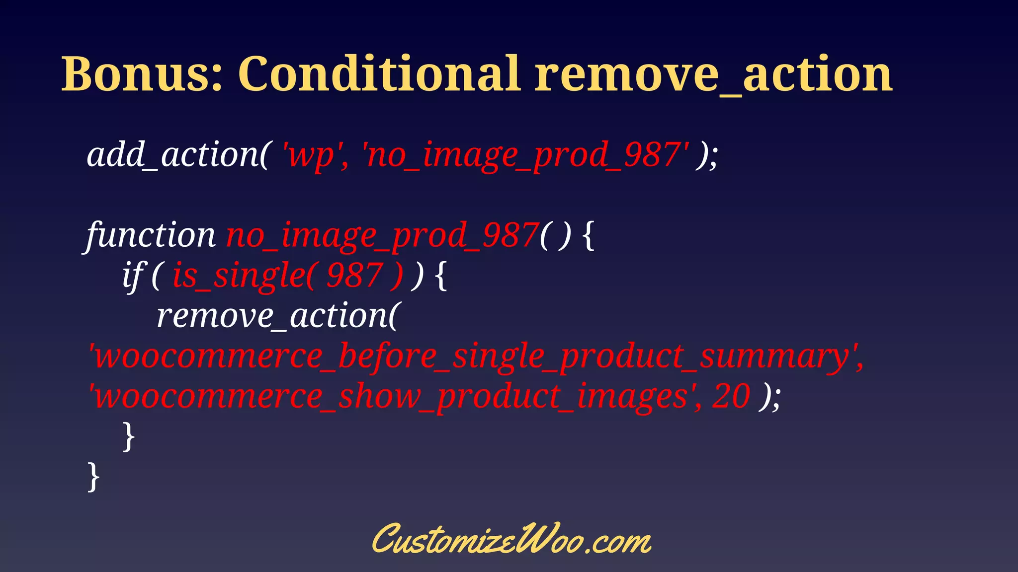WooCommerce: Conditional Logic | PPT