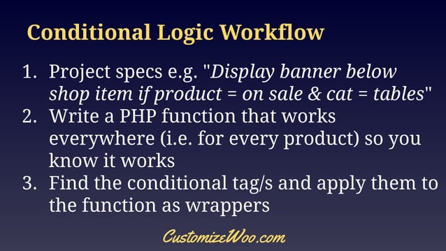 WooCommerce: Conditional Logic | PPT
