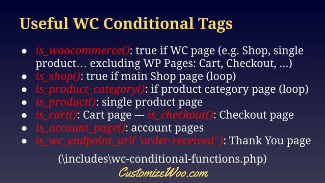 WooCommerce: Conditional Logic | PPT