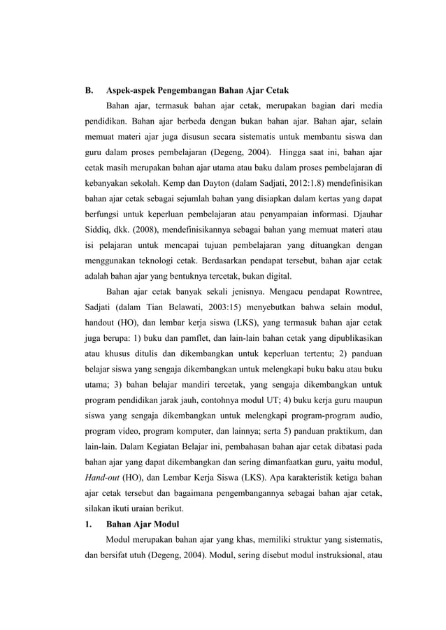 Pengembangan Bahan Ajar | PDF