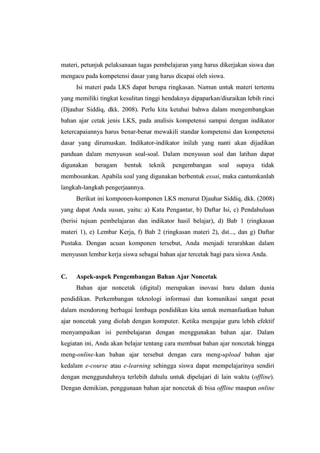 Pengembangan Bahan Ajar | PDF