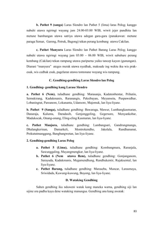 M5 kb 4 GENDHING JAWA LAN CAMPURSARI | PDF