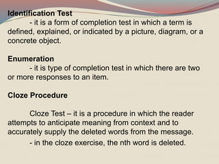 Examples.ppt | Standardized Testing | Educational Assessment