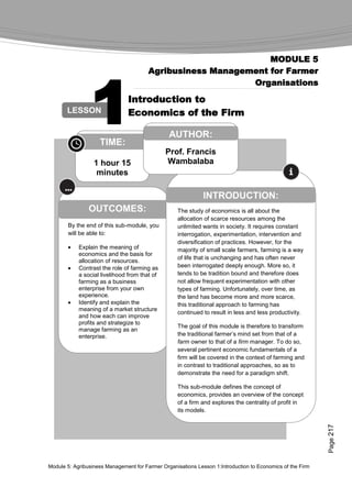 Farmer's Agribusiness Training Course: Module 5 - Agribusiness ...