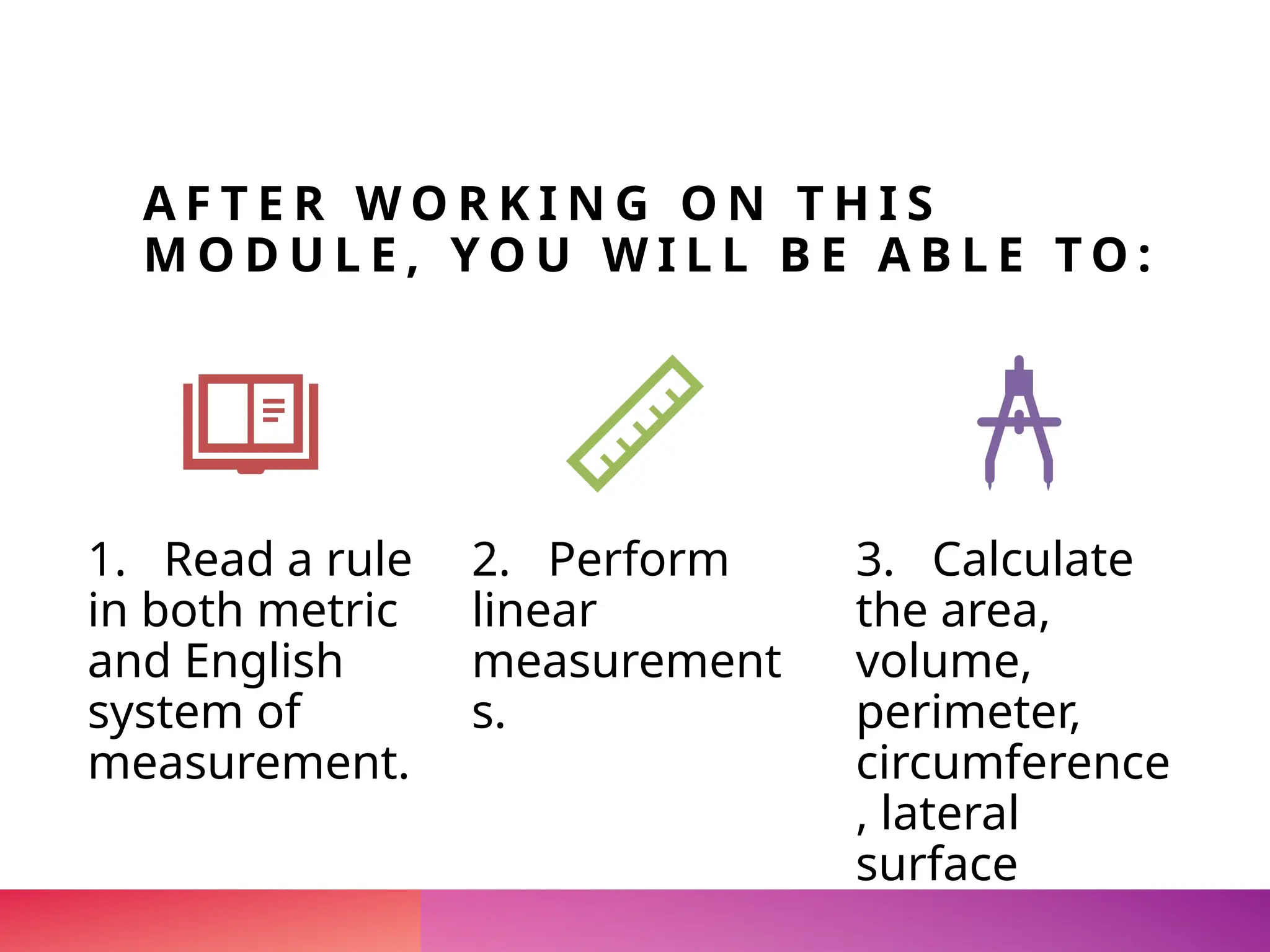 M5 MEASUREMENT & CALCULATIONS.pptx CARPE | PPTX